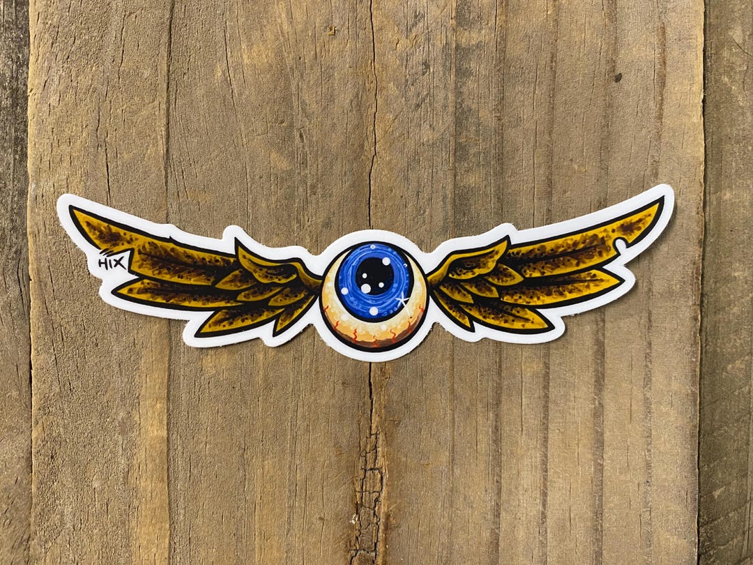 Decal - Flying Eyeball 2025 Vinyl Decal Glossy Sticker Original Art ...