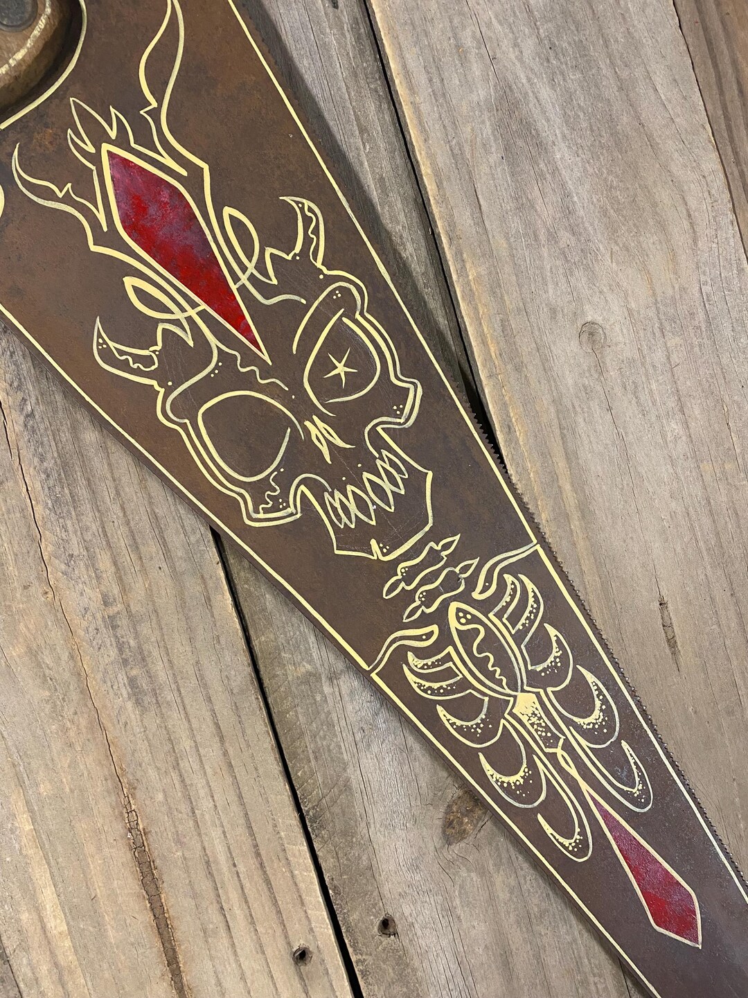 30” Vintage Saw Skeleton Red - Etsy