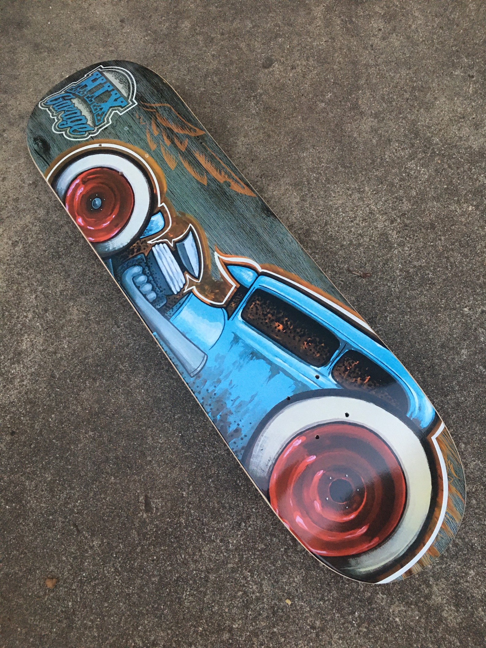 Custom Hixgarage Heat Pressed Printed Skateboard - Etsy