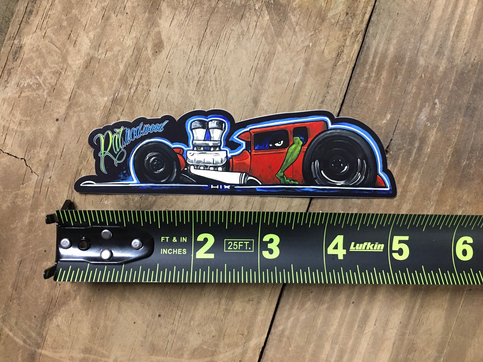 Red Hotrod Rat-rod Sticker Hixpinstriping Free US Shipping - Etsy