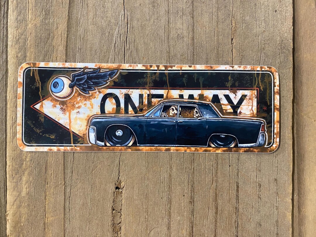 Decal - 63 Linc ONE WAY Vinyl Decal Glossy Sticker Original Art Free US ...