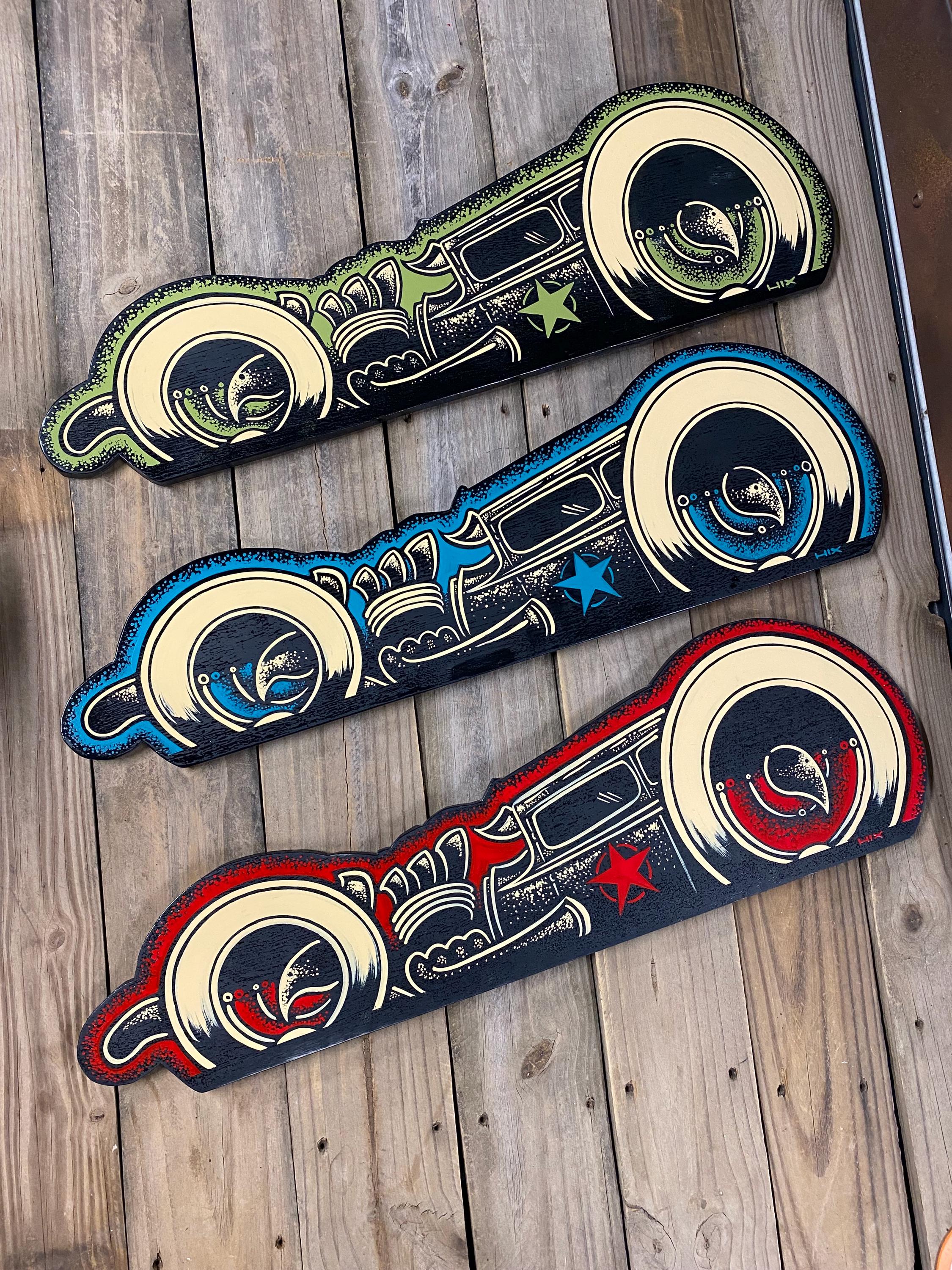 Ratrod Lineart Wooden Sign Handpainted - Etsy