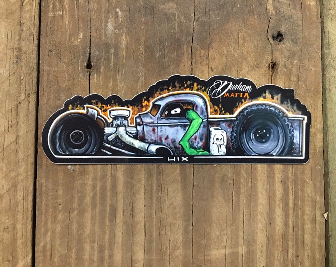 Hotrod Rat-rod Flaming Sticker Hixpinstriping Free US Shipping - Etsy