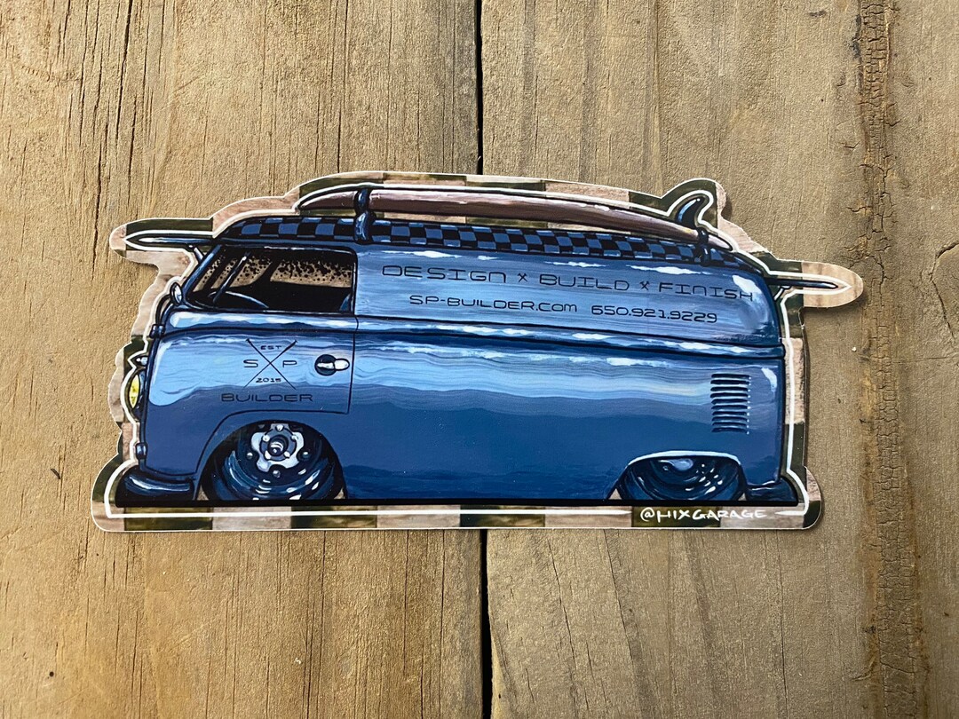 VW Bus With Surfboard Sticker Free US Shipping - Etsy