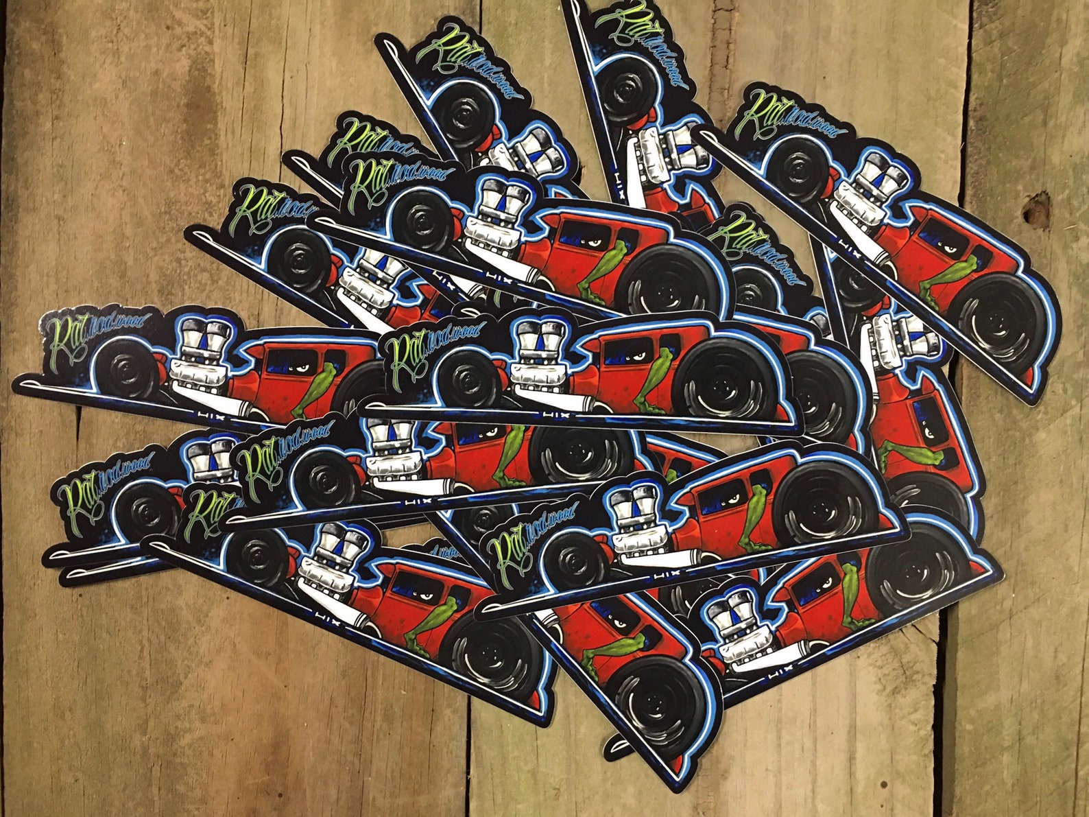 Red Hotrod Rat-rod Sticker Hixpinstriping Free US Shipping | Etsy