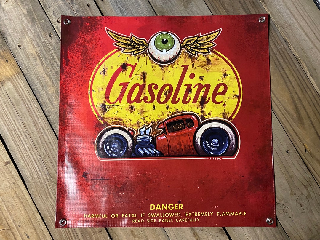 Banner GASOLINE 01 2’x2’ Hixgarage - Etsy