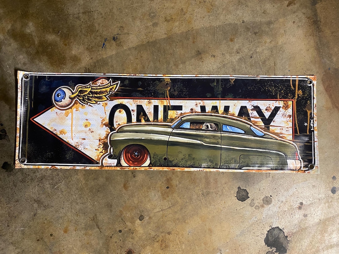 Banner 49 Merc One Way 1’x3’ Hixgarage - Etsy
