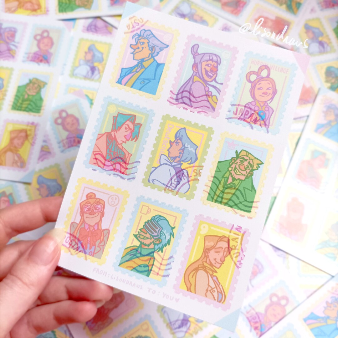 Ace Attorney Stamps - Sticker Sheets - Etsy