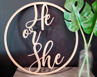 She or He Sign - Etsy