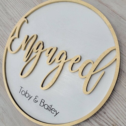 Engagement Party Sign Decal - Etsy