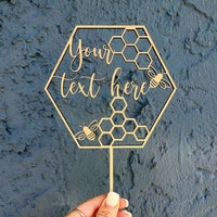 Little Honey Bee Themed Babyshower Cake Topper Cake Decorations Bee ...