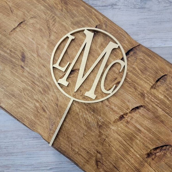Monogram Cake Topper - Etsy