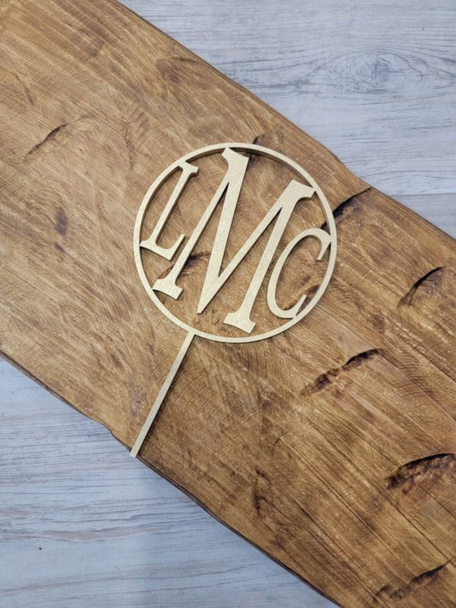 Custom Monogram Cake Topper Initials Cake Topper Letter Wedding Cake ...