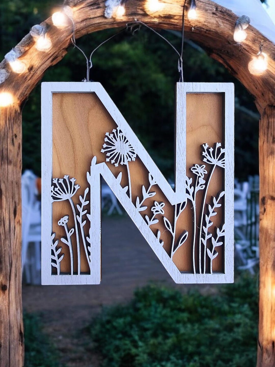 Floral Wedding Last Name Letter Decorations for Wedding Shower Bridal ...