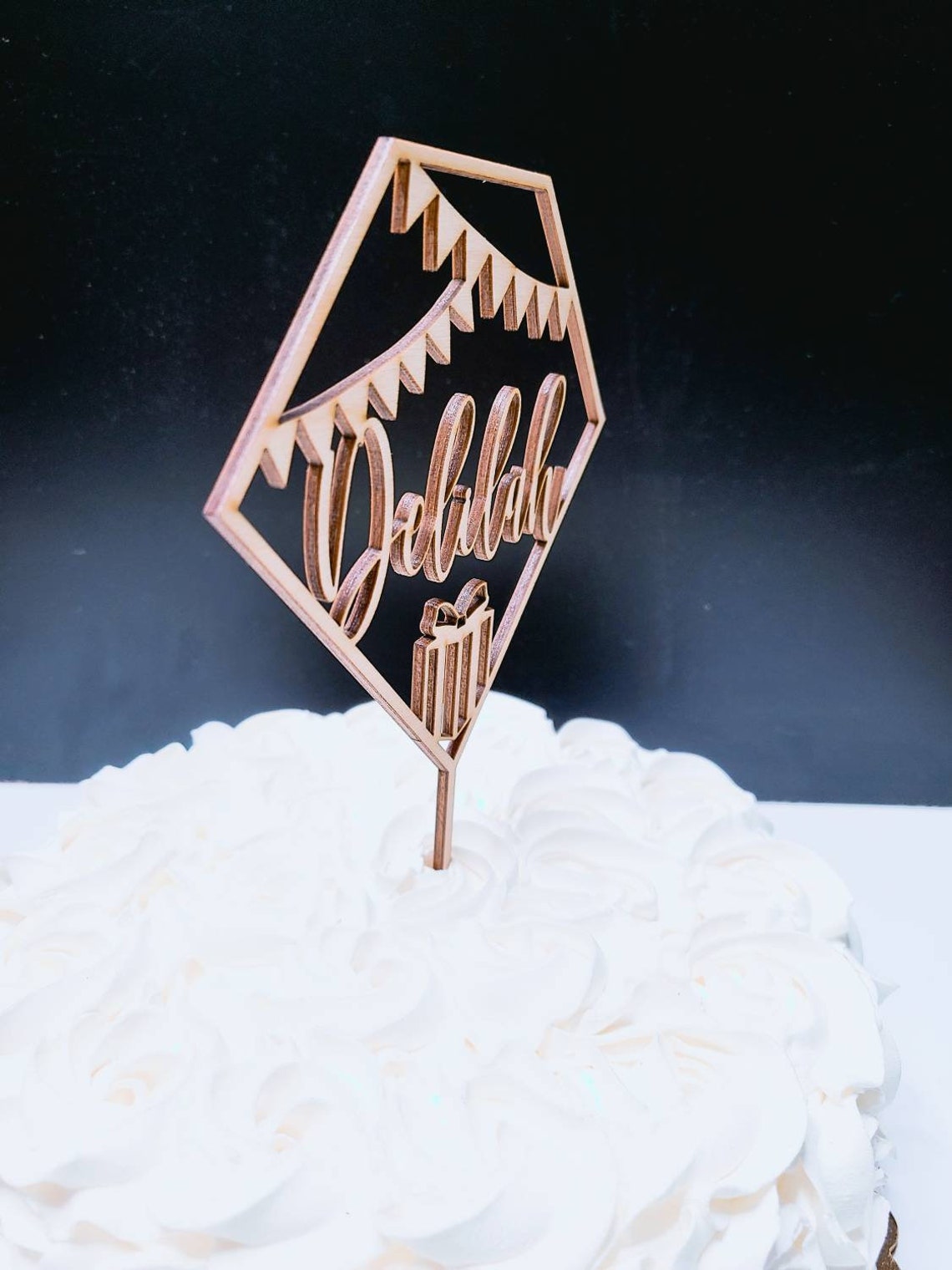 Custom Birthday Banner Cake Topper Personalized Name Cake | Etsy