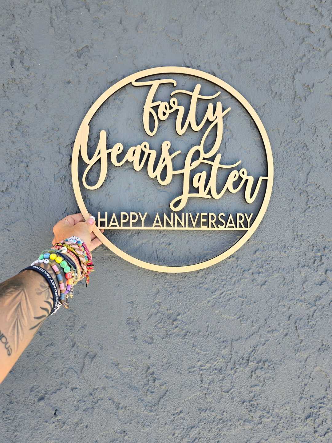 40 Year Anniversary Sign Custom Forty Years Later Anniversary Photo ...