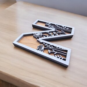 Floral Block Letters Nursery Letters for Baby Shelf Baby Name With ...