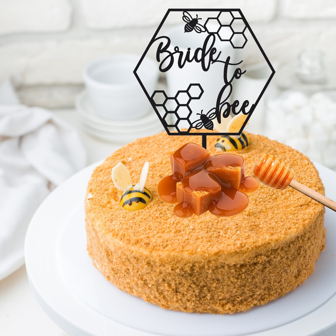 Bride to Bee Cake Topper, Bridal Shower Decorations, Engagement Party ...