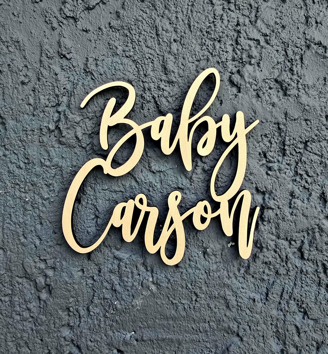 Personalized Baby Wooden Sign • Custom Name Sign • Baby Shower ...