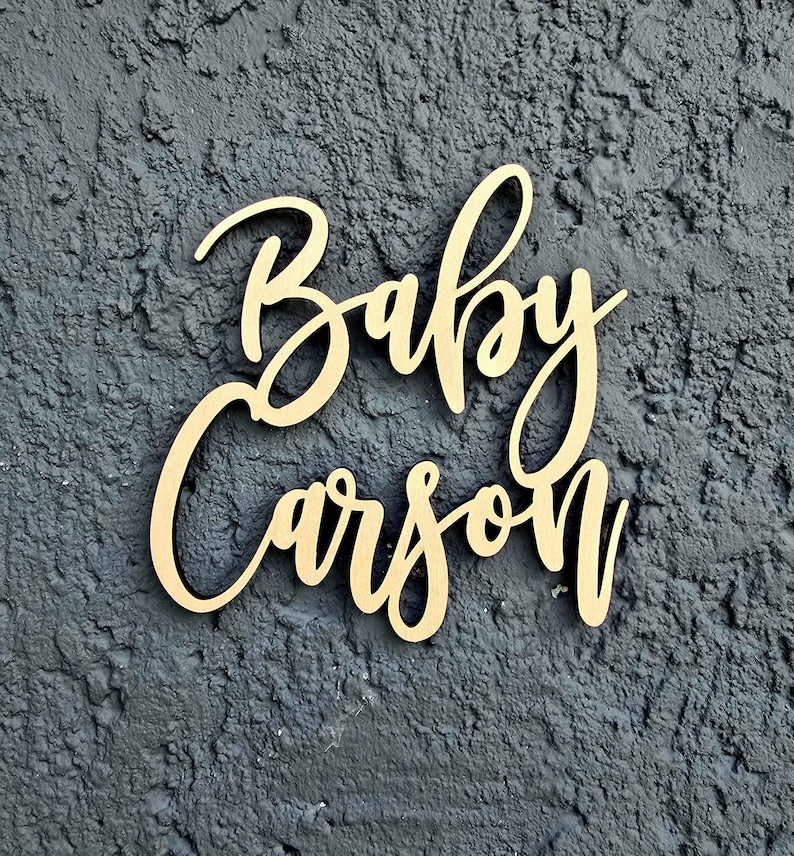 Personalized Baby Wooden Sign • Custom Name Sign • Baby Shower ...