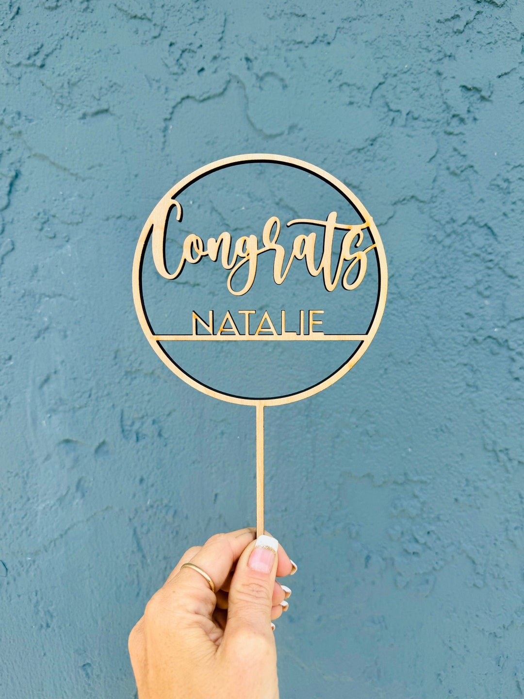 Custom Congratulations Cake Topper With Name Congrats Personalized ...