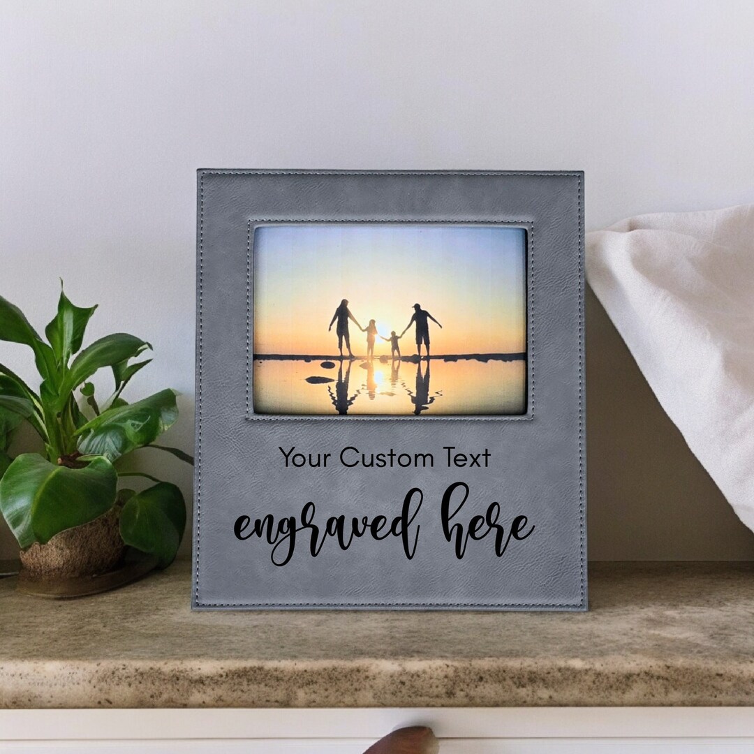 Custom Engraved Picture Frame Personalized Your Text Here Photo Frame ...