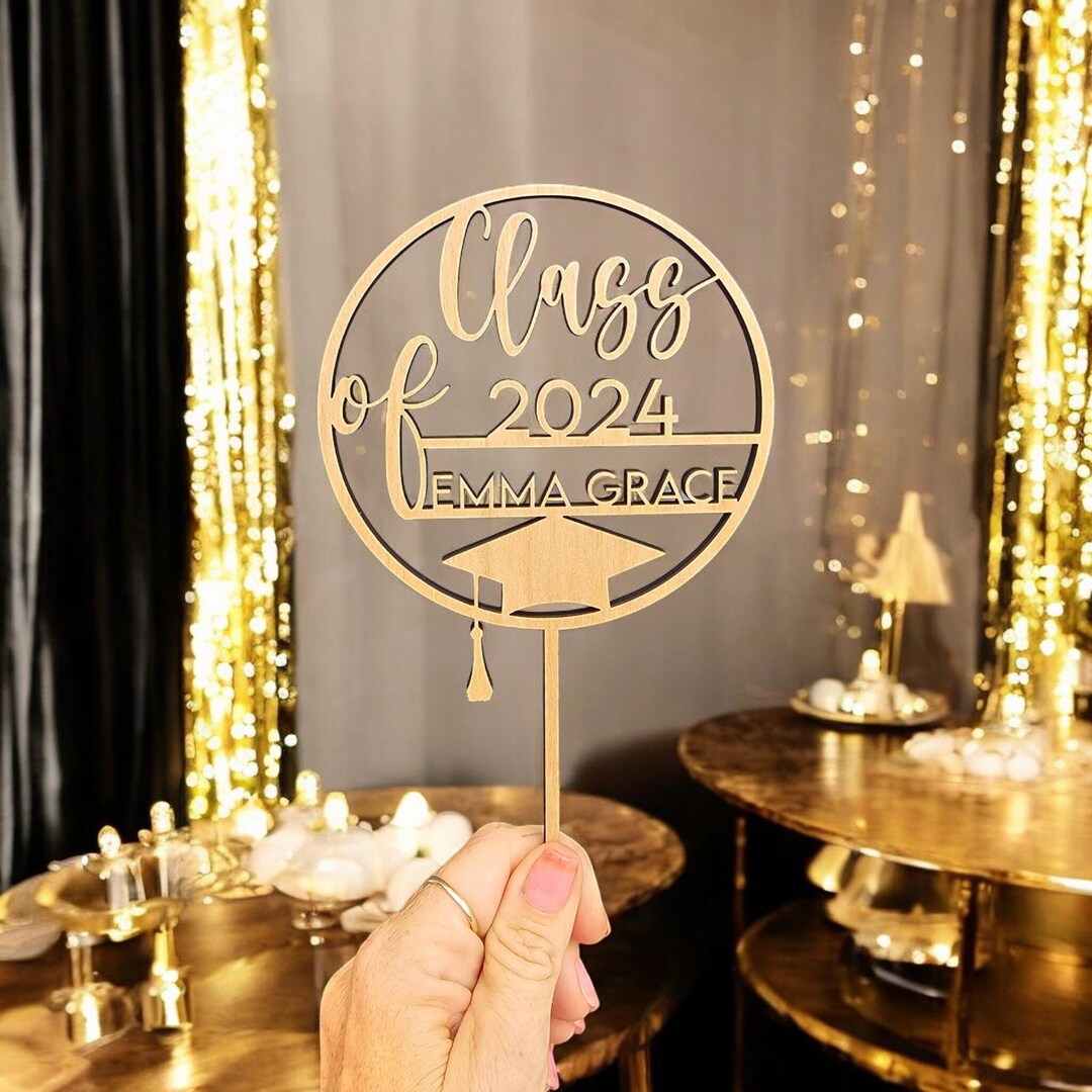 Graduation Cake Topper Custom Class of 2024 Highschool Grad College ...