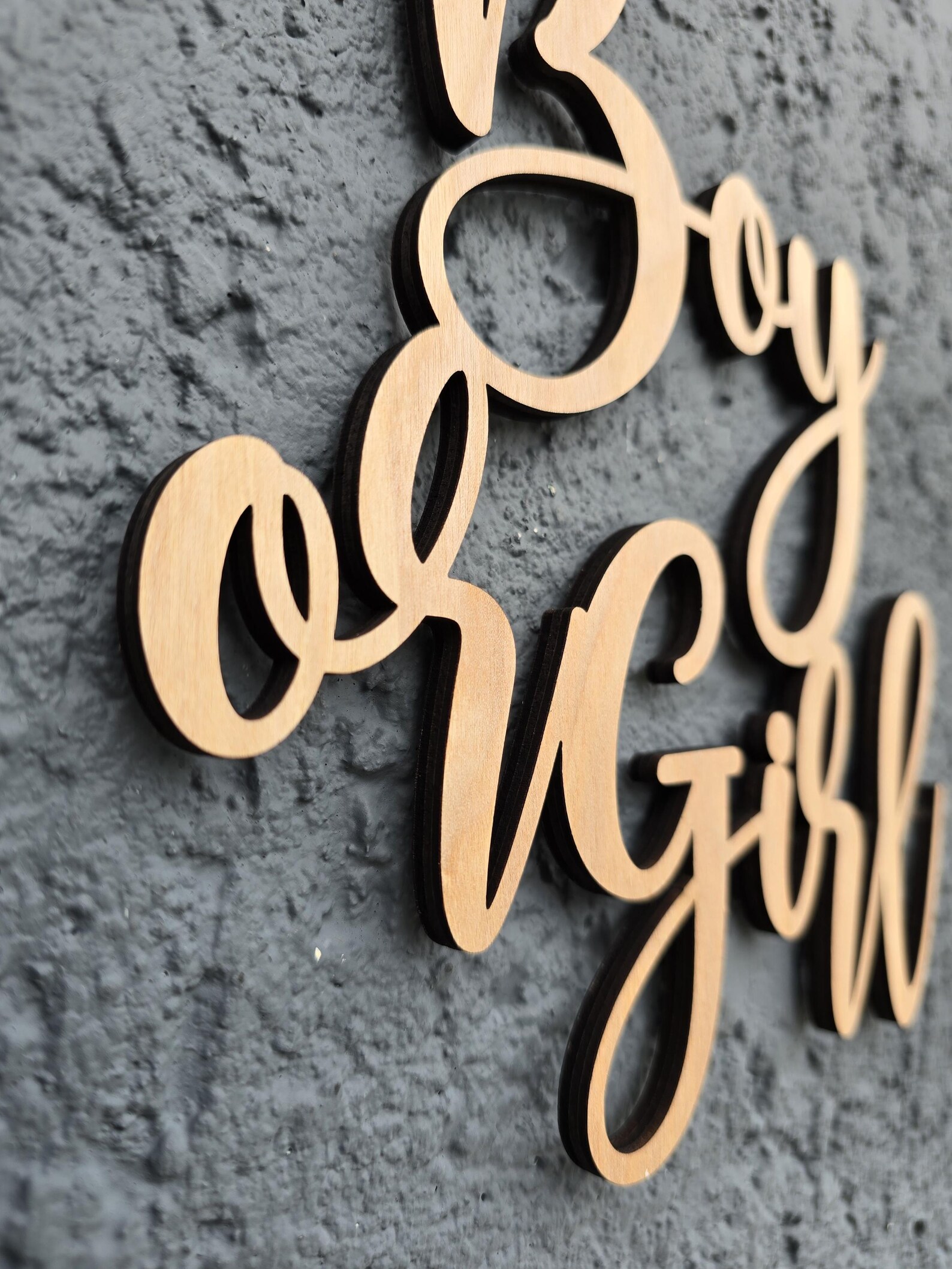 Boy or Girl Gender Reveal Sign Baby Shower Decorations Wooden Sign for ...