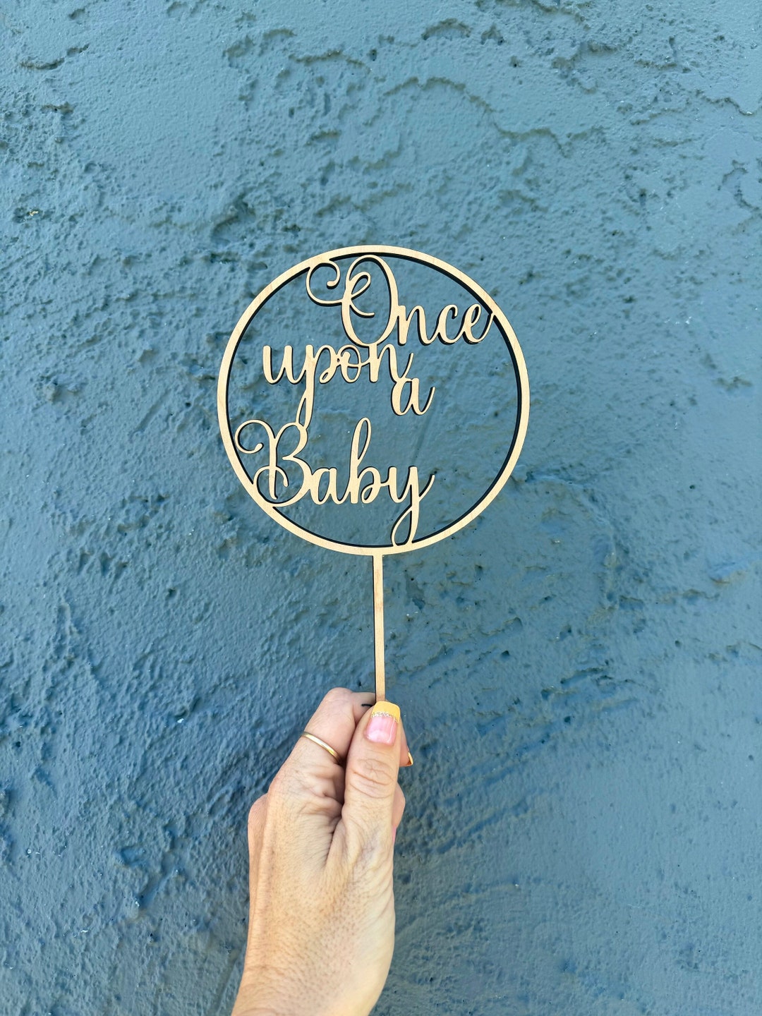 Baby Shower Cake Topper Once Upon a Baby Fairytale Theme Pregnancy ...