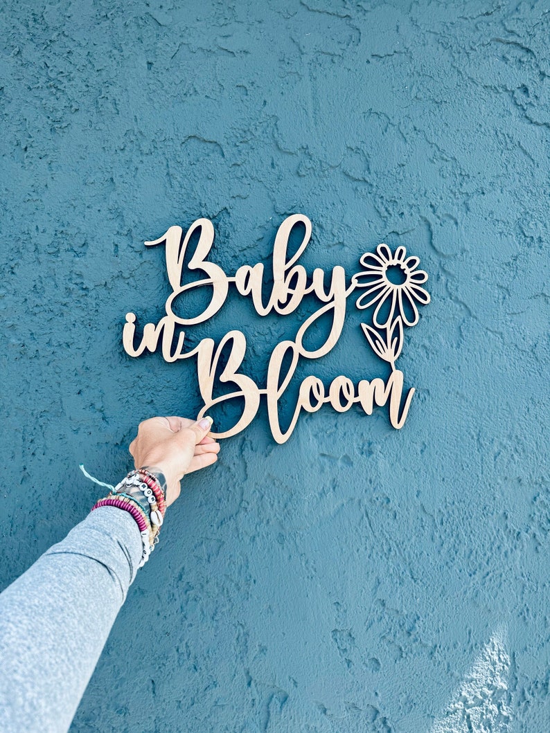 Baby in Bloom Sign: Baby Shower Decor | Floral Babyshower | Gender ...