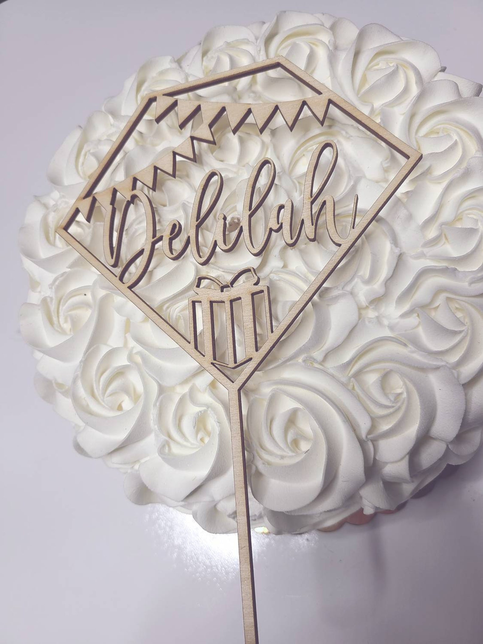 Custom Birthday Banner Cake Topper, Personalized Name Cake Decorations ...