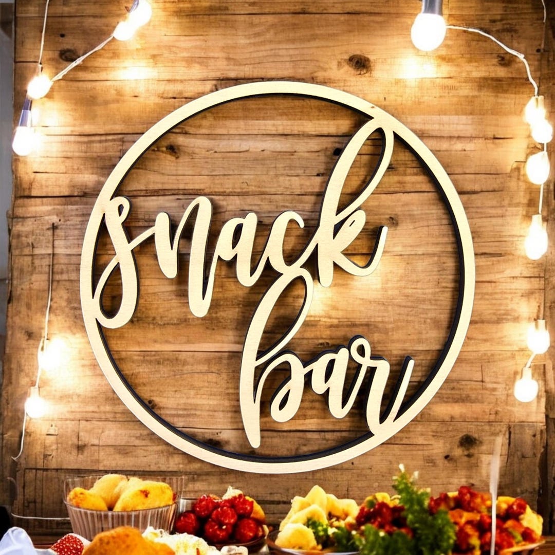 Snack Bar Sign for Kitchen Snack Bar Cutout Rustic Decor for Kitchen ...
