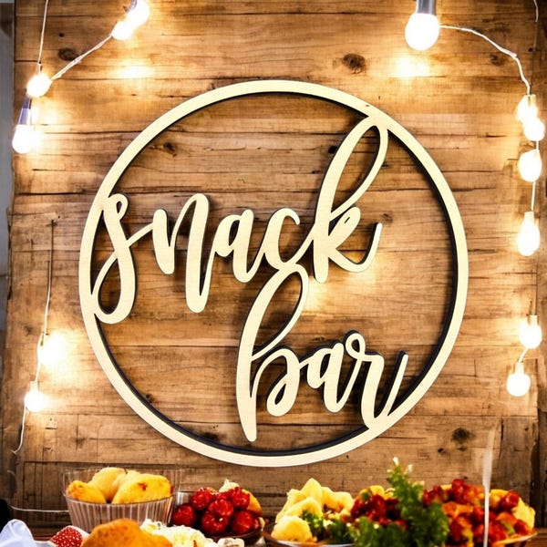 Snack Bar Sign - Etsy