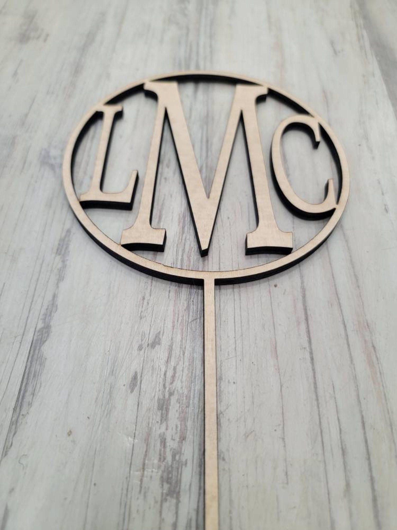 Custom Monogram Cake Topper Initials Cake Topper Letter - Etsy