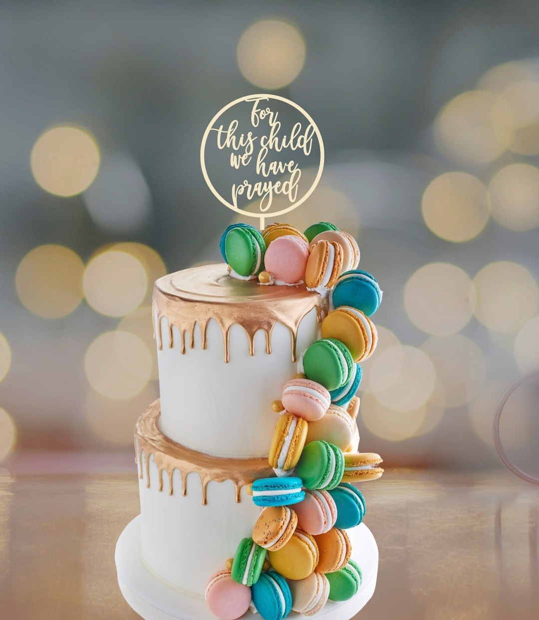 For This Child We Have Prayed Cake Topper - Custom Pregnancy ...