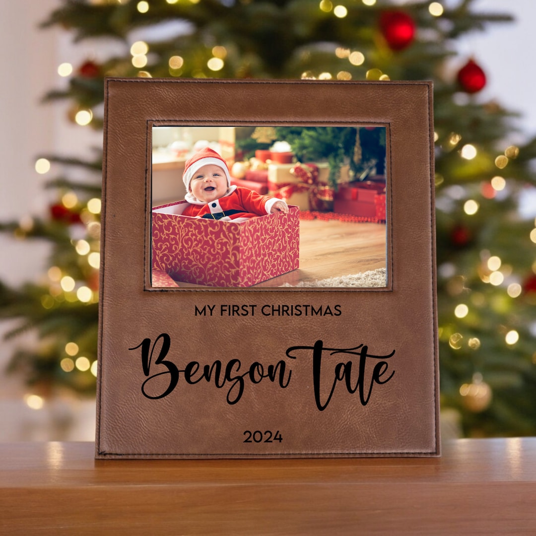 Baby’s First Christmas Frame: Custom Photo Frame | Personalized New ...