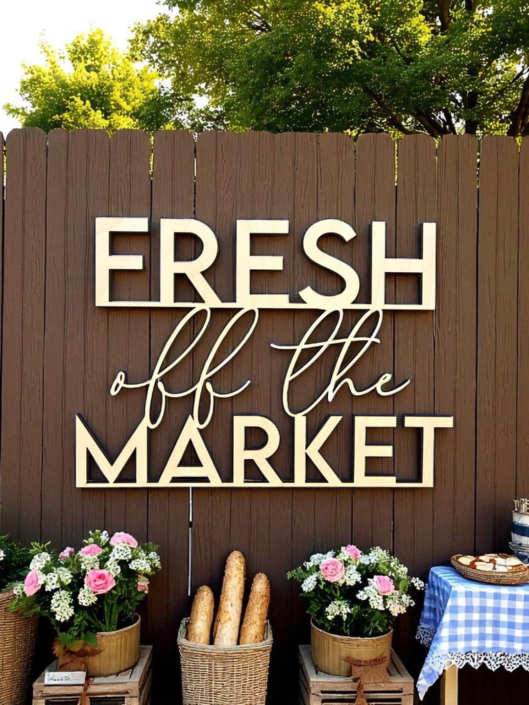 Fresh off the Market Sign: Bridal Shower Decor | Engagement Party ...
