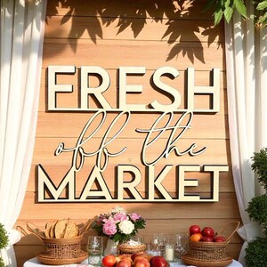 Fresh off the Market Sign: Bridal Shower Decor | Engagement Party ...
