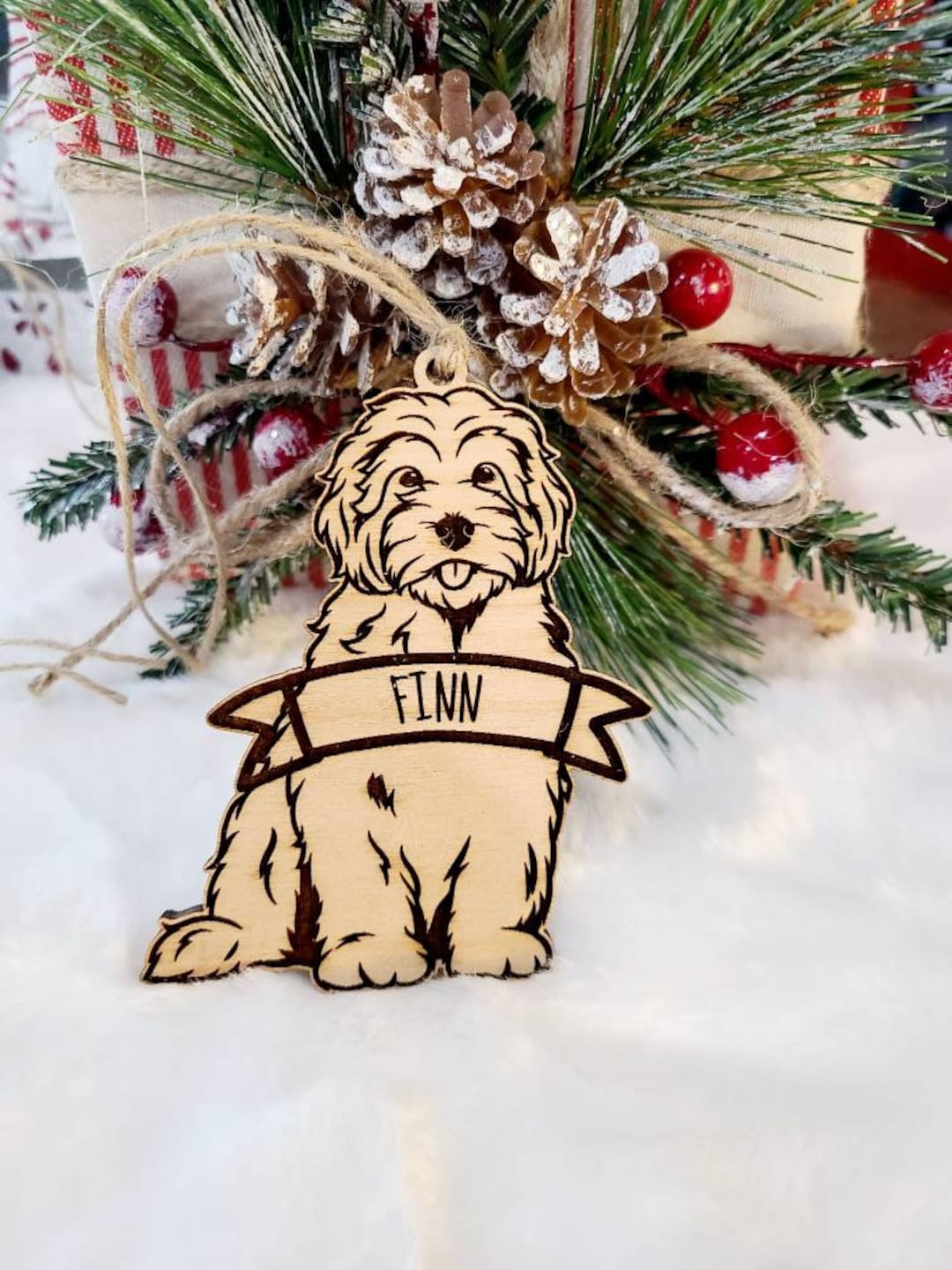 Custom Goldendoodle Ornament Personalized Dog Tag Stocking Tags Doodle ...