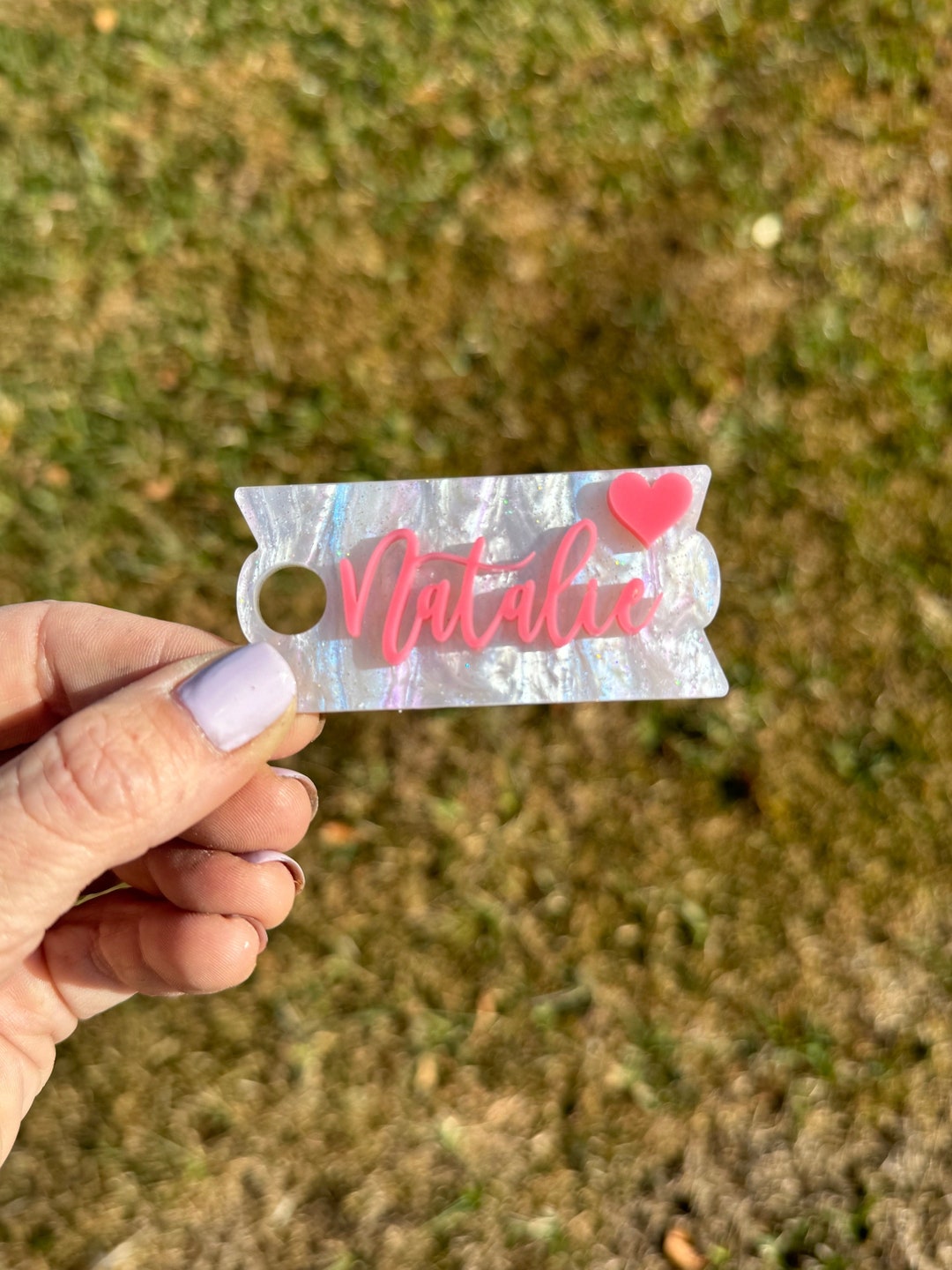 Custom Pearl Name Tag for Cup Personalized Accessories Cup Tag Name ...