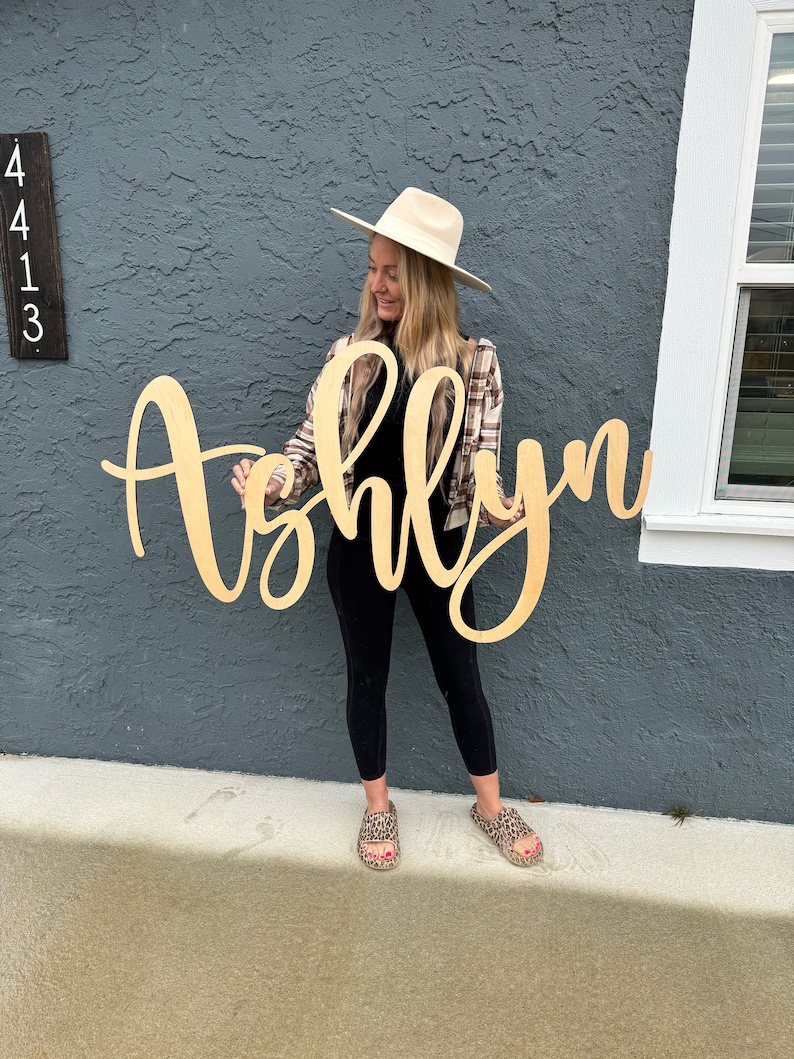 Large Name Cutout for Nursery Name Sign Wooden Letters Above Crib ...
