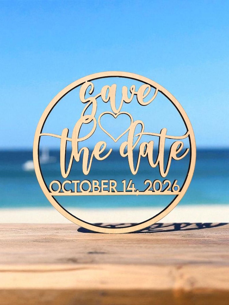 Custom Wooden Save the Date Sign: Rustic Wedding Photo Prop - Etsy