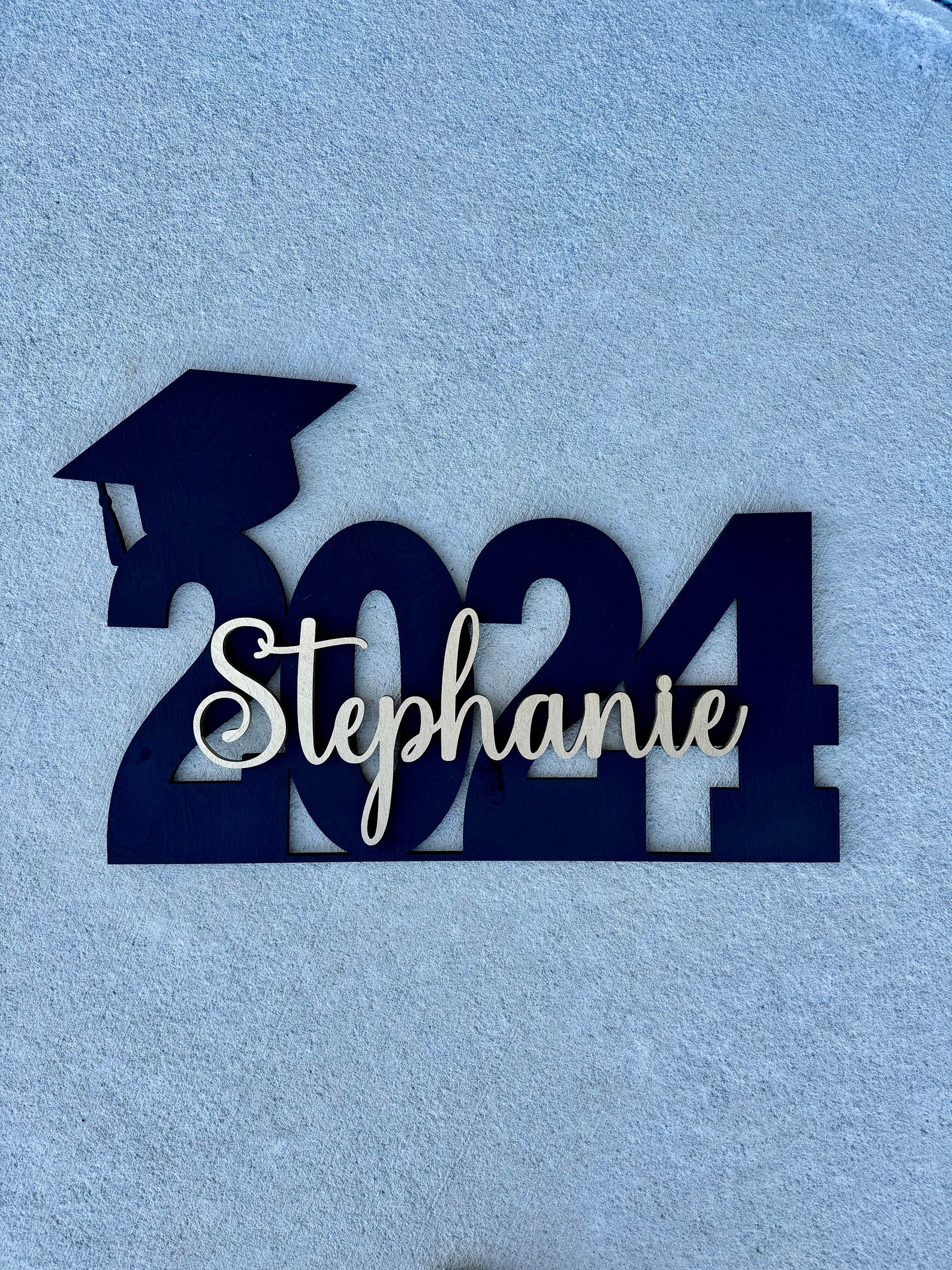 Custom Graduation Decor Name Sign Personalized Grad Name Sign Class of ...