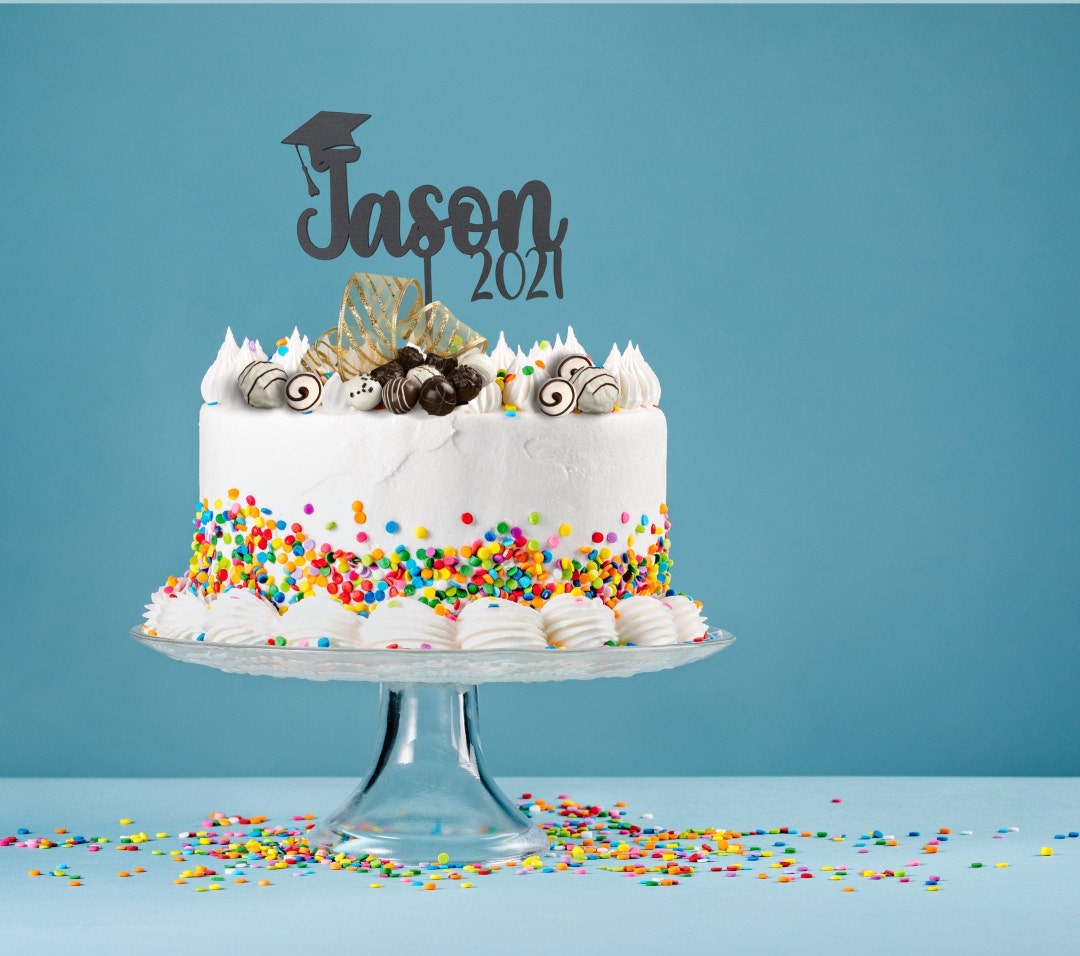 Name Graduation Cake Topper Class of 2024 Party Decorations Congrats ...