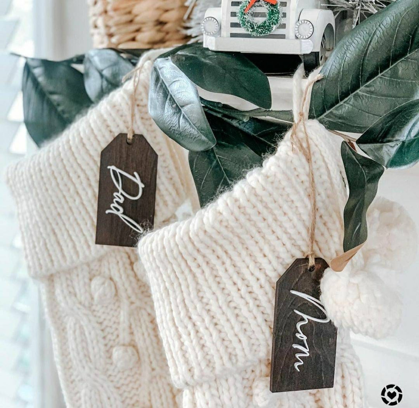 Wooden Stocking Tags Christmas Stocking Name Tags Holiday - Etsy