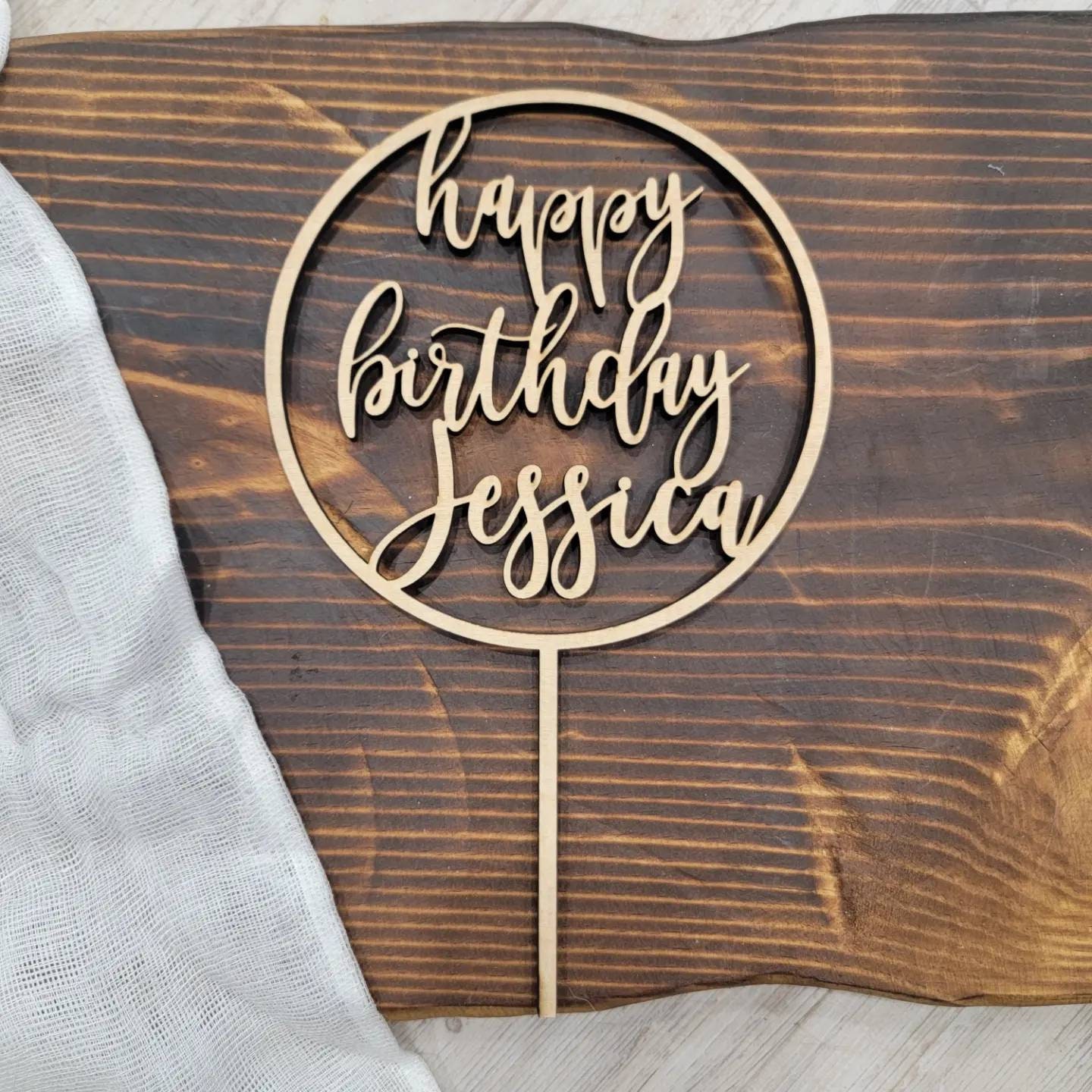 Custom Happy Birthday Cake Topper Personalized Name Cake | Etsy