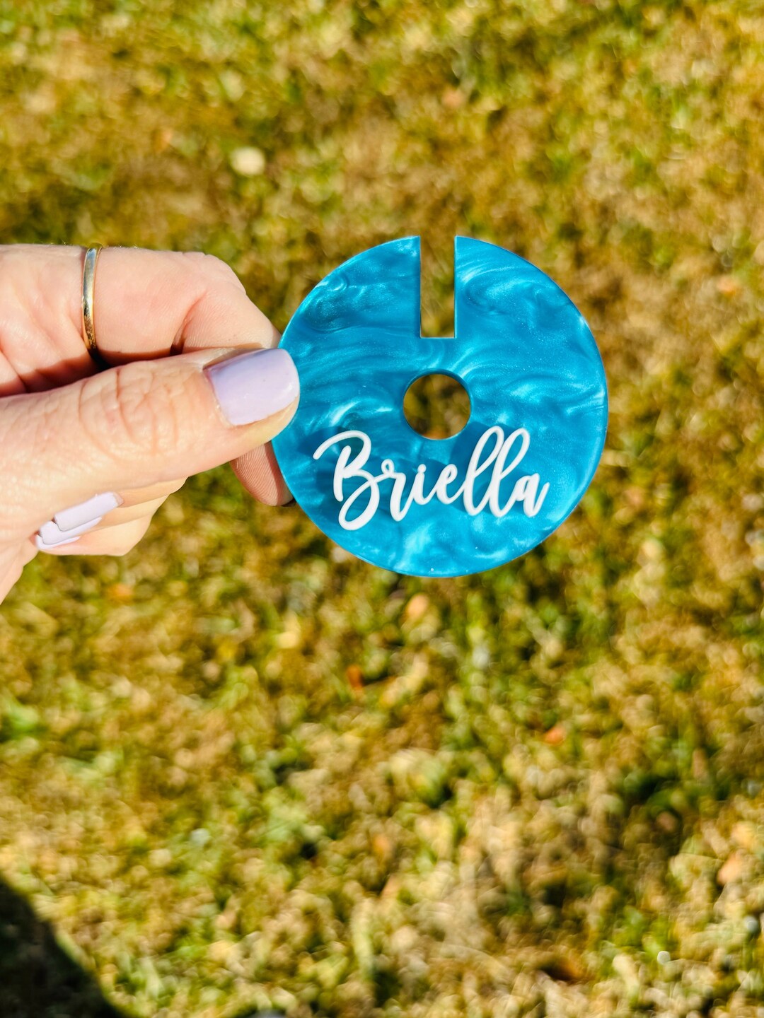 Name Tag for Cup With Straw in Middle Personalized Cup Accessories Name ...