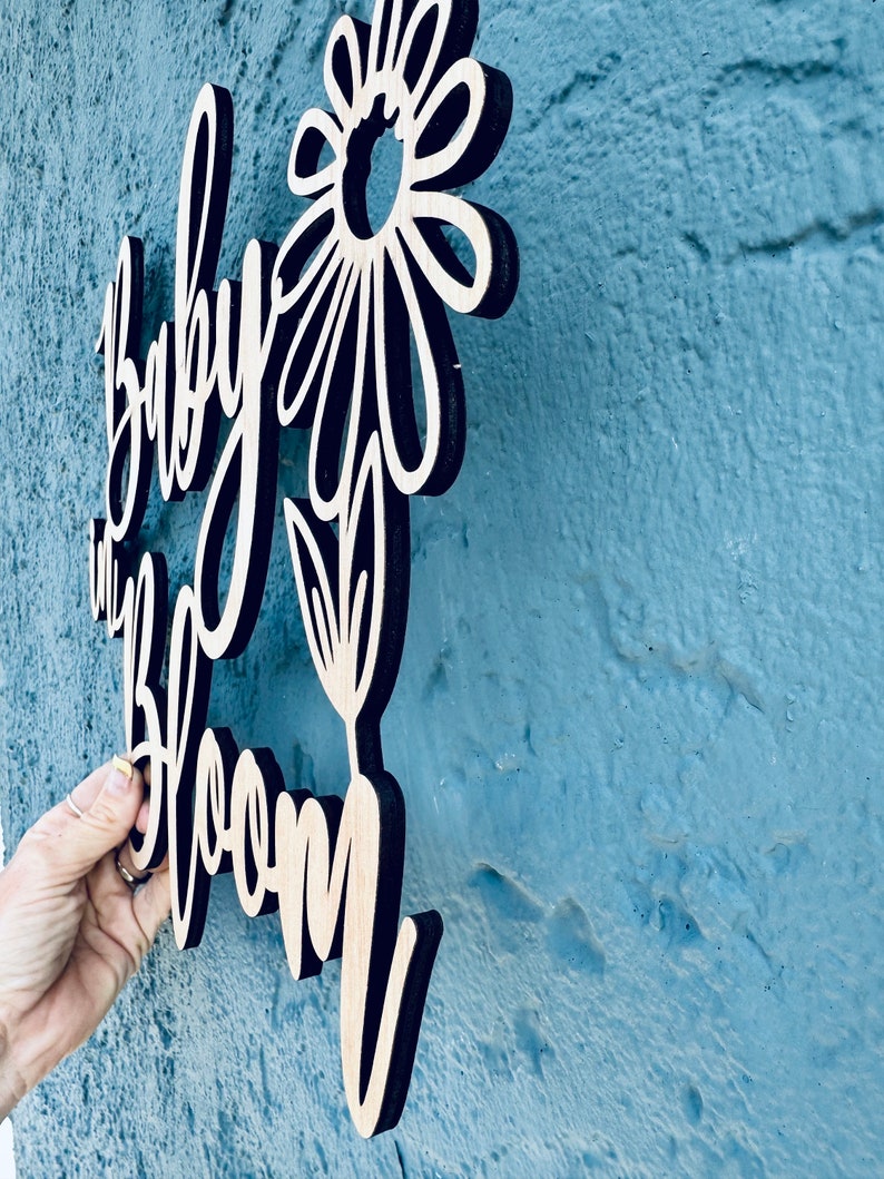 Baby in Bloom Sign: Baby Shower Decor | Floral Babyshower | Gender ...