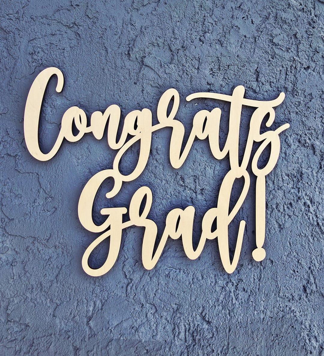 Custom Congrats Grad Graduation Sign Decorations Highschool and College ...