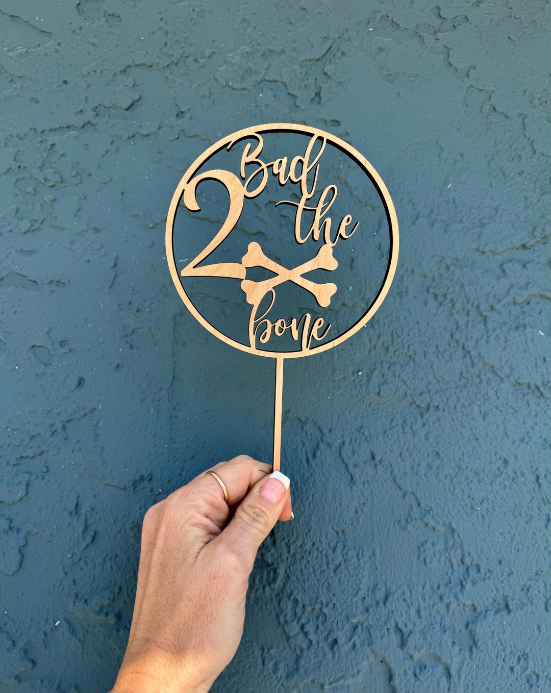 Bad Two the Bone Cake Topper 2nd Birthday Decor Rock and Roll Birthday ...